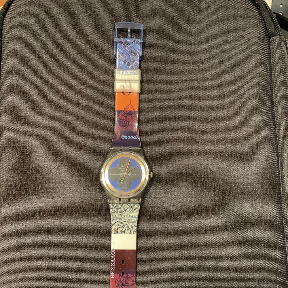 Swatch Watch. Greek “Museumpass” Watch. - Gem